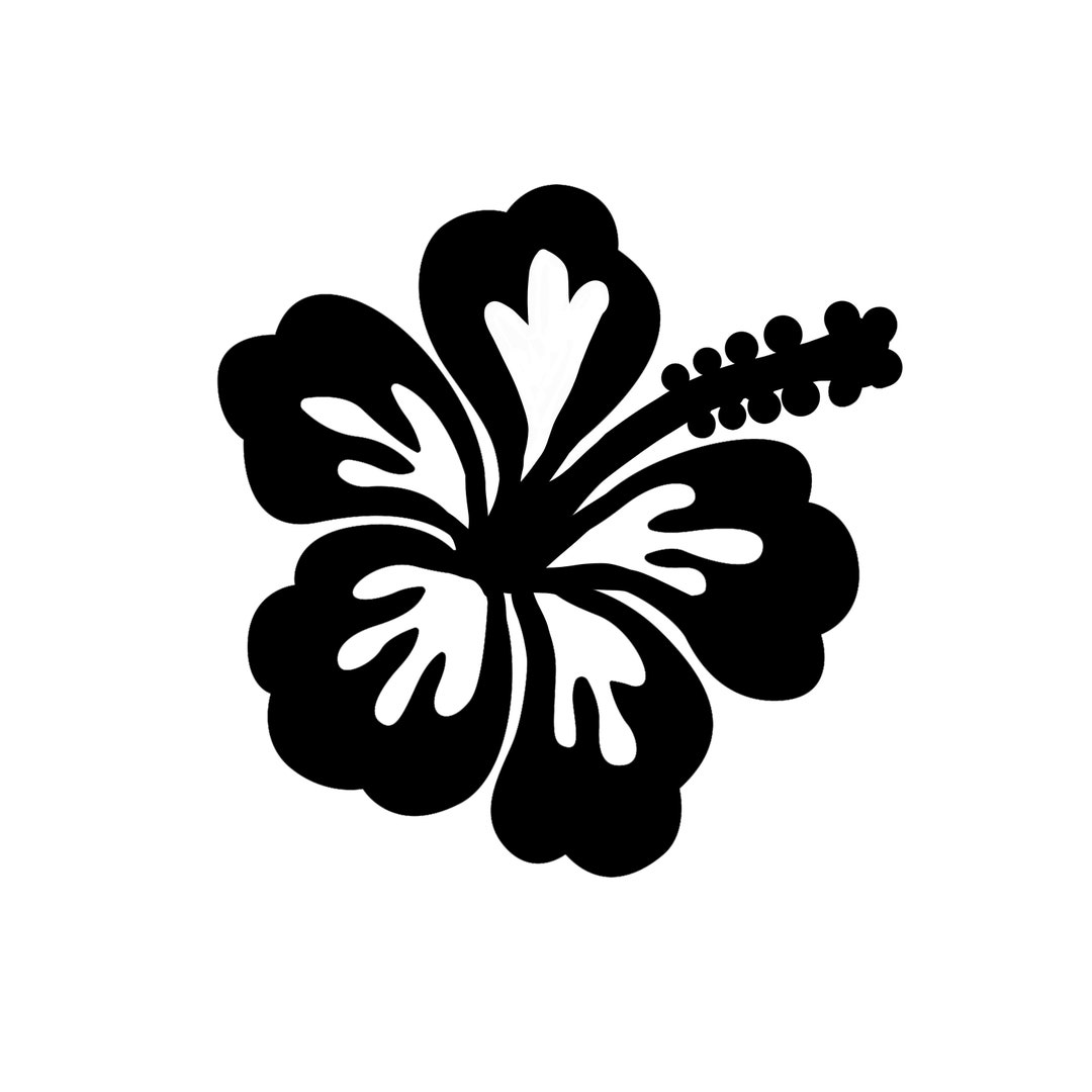 Hibiscus Flower Decal, Floral Decal, Car Window Decal, Custom Decal ...