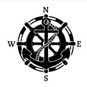 Pirate Ship Wheel Compass PNG SVG, Digital Download, Cut File Pirate ...