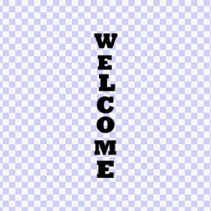 Welcome SVG, Vertical - Etsy