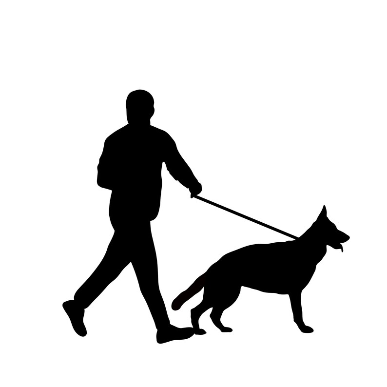 German Shepherd Dog Svg PNG Download, Dog Walking Svg Cut File, Cricut ...