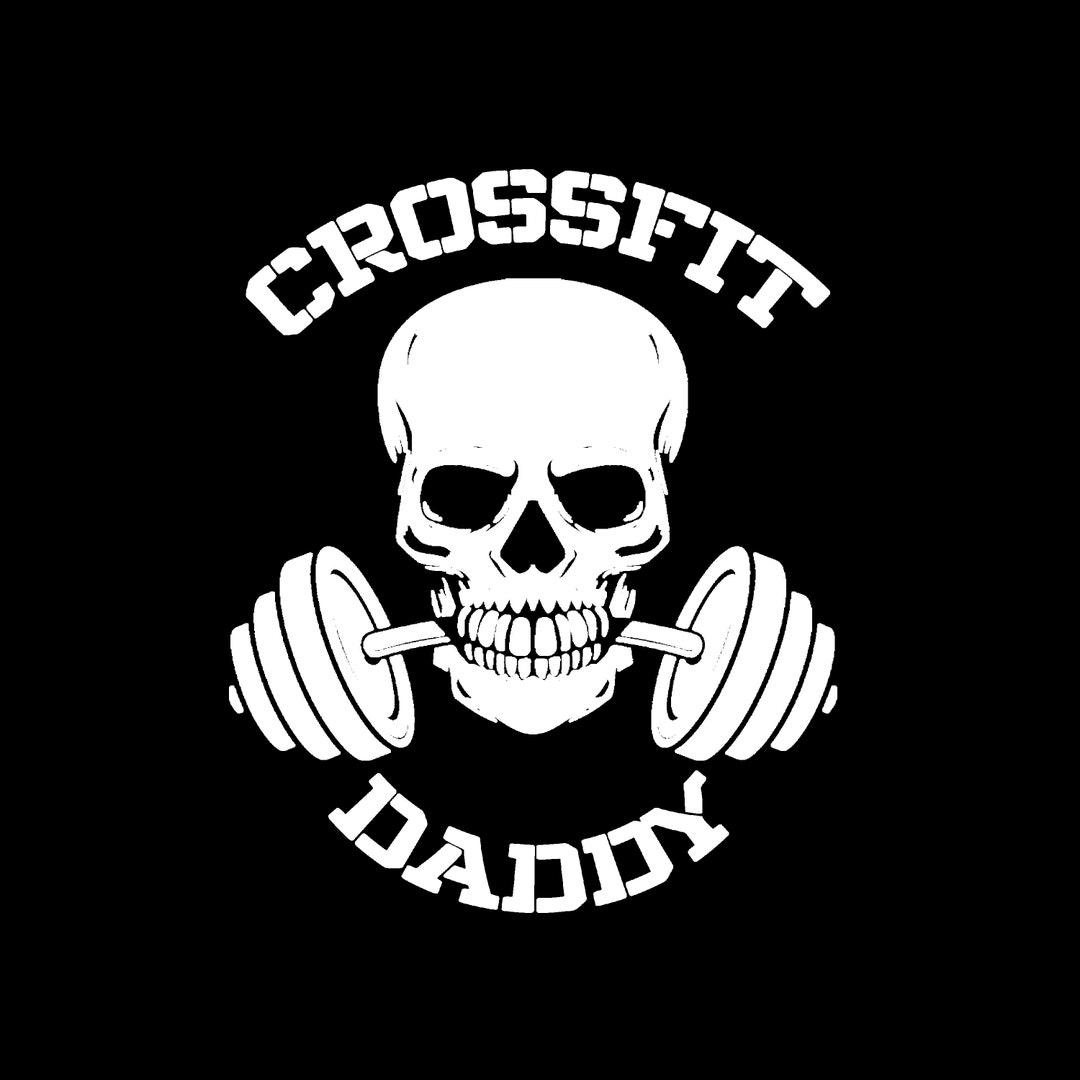 Crossfit Daddy Png Weightlifting Skull SVG Download in White Custom ...