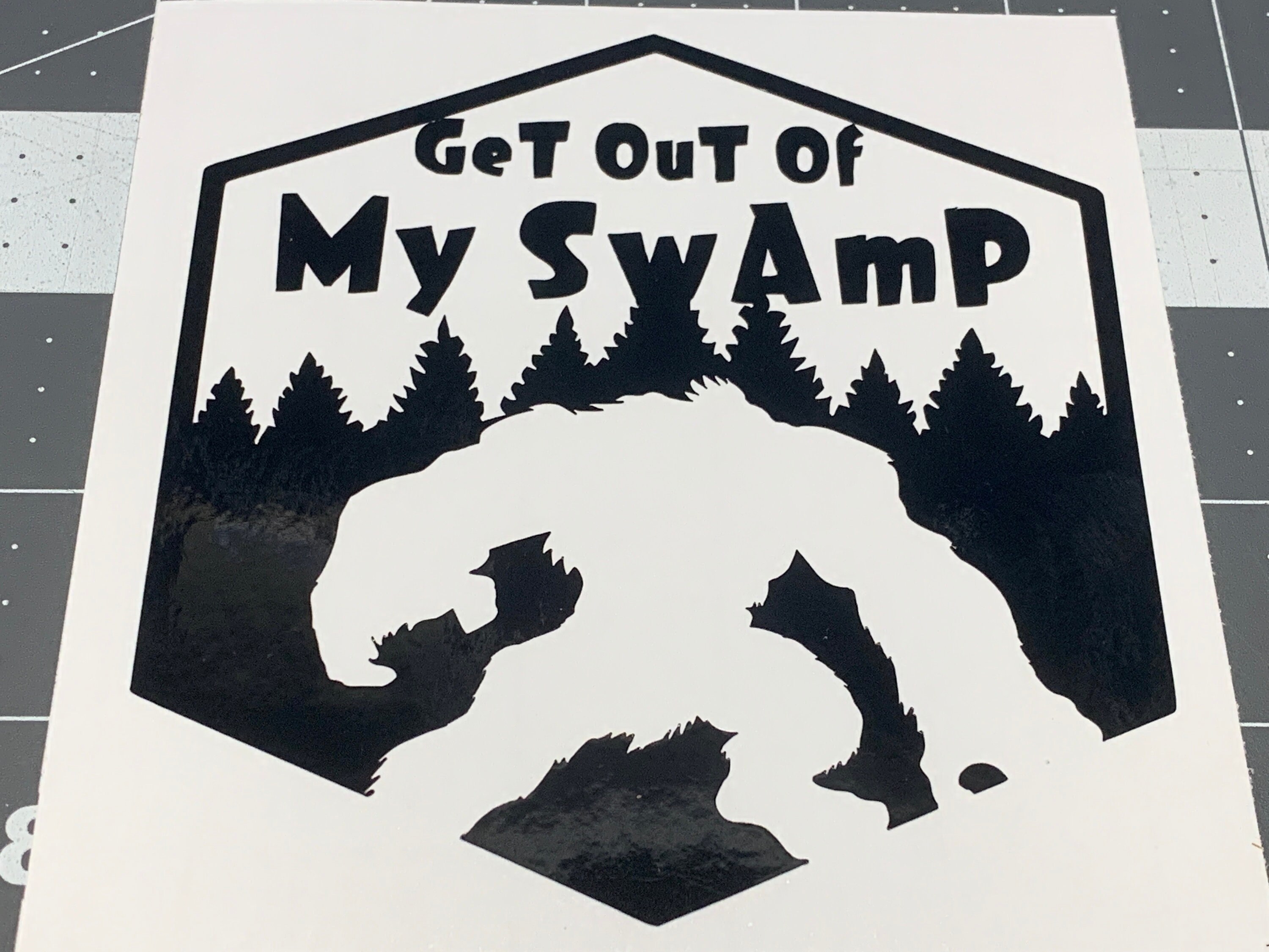 Bigfoot Swamp yeti decal Sasquatch black vinyl decal YETI | Etsy