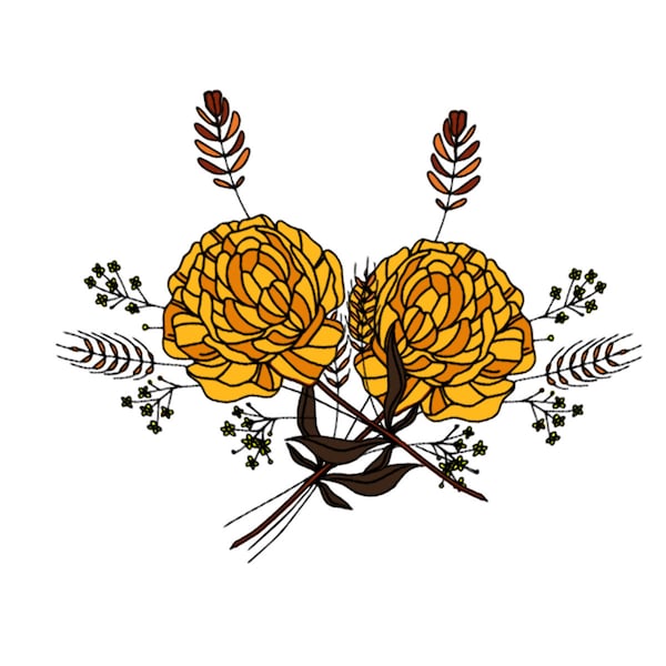 Cempasuchil Flower Svg - Etsy