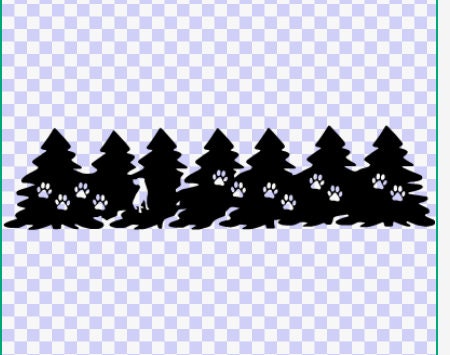 Tree Line SVG Dog Dog Paws Svg Digital Download PNG Files - Etsy