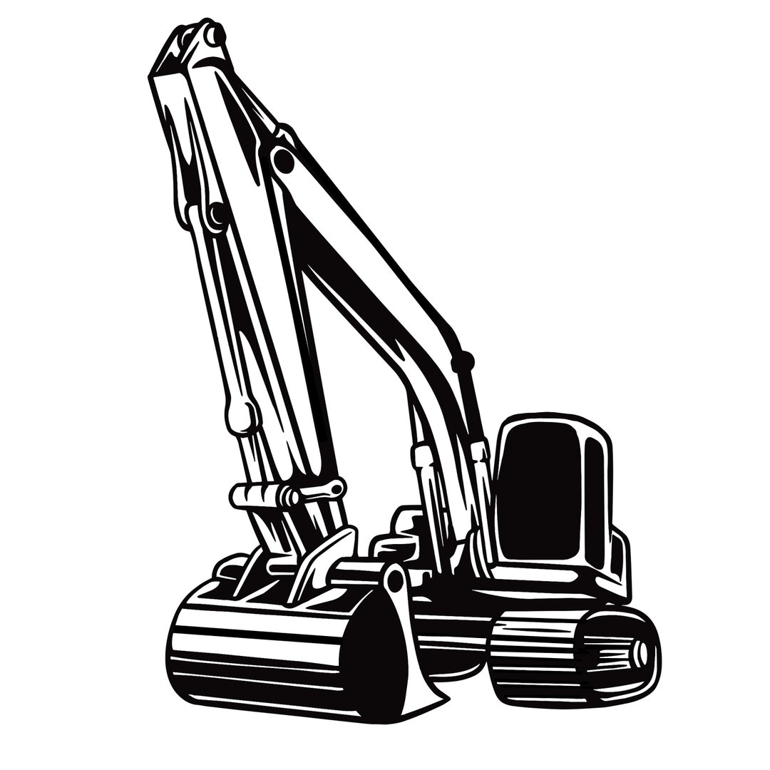 Construction Excavator Svg Png Digital Download File, Heavy Equipment ...