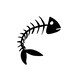 Fish Skeleton SVG, Digital Download, Cricut Download File, Silhouette ...