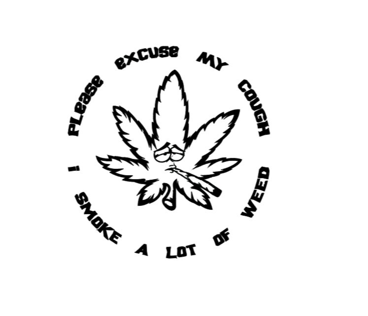 Funny Stoner Svg Weed Cough Pot Leaf SVG Download SVG Files for Cricut ...