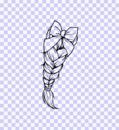 Braided Hair With Bow SVG PNG Download Cut File Svg - Etsy