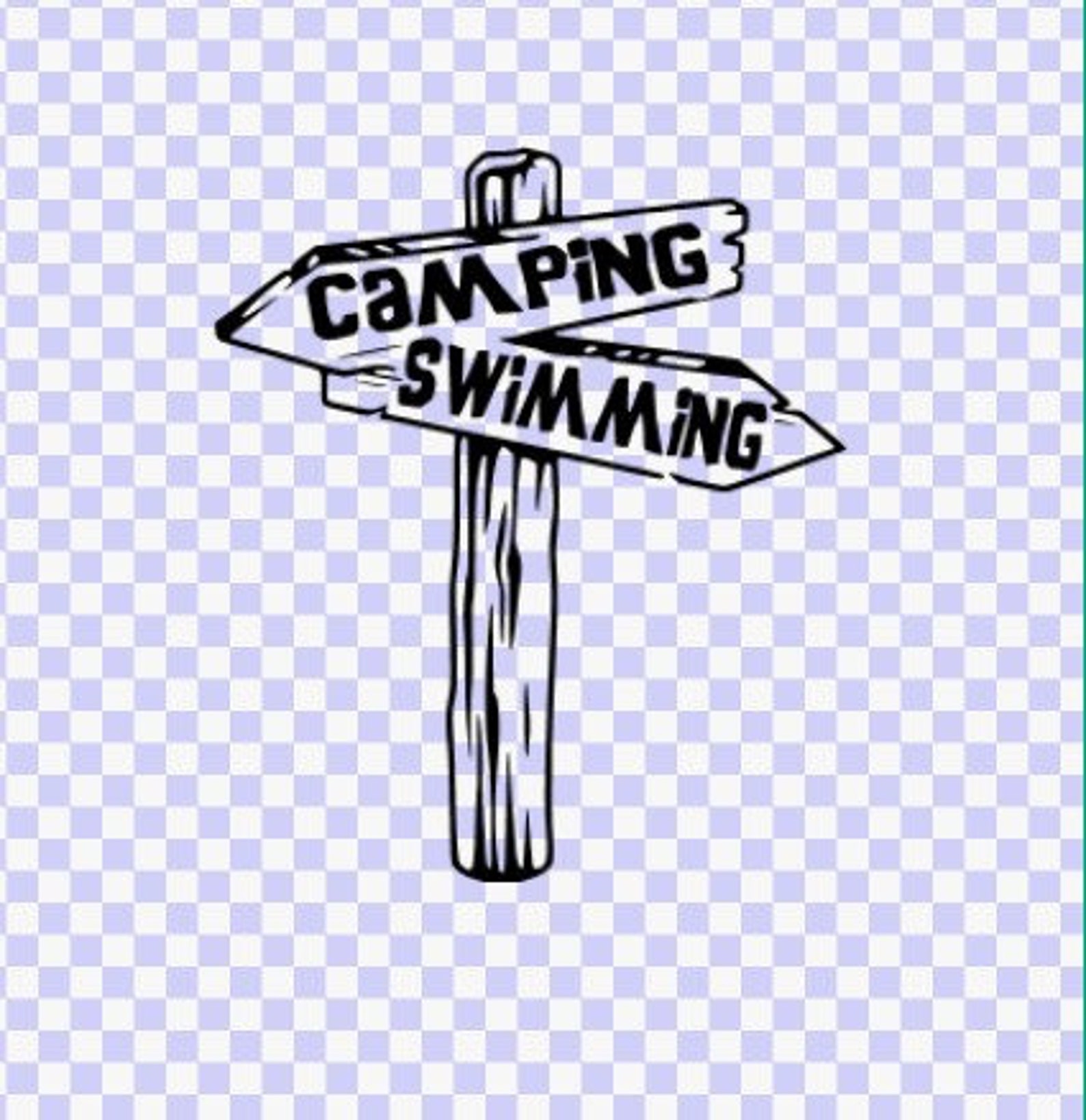 Camping Swimming Wooden Sign SVG Instant Digital Download | Etsy