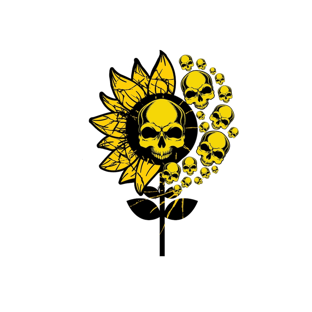 Sunflower Skeleton Skull JPG PNG Download, Skull Day of the Dead ...