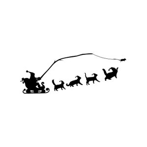 Christmas Cat Sleigh SVG, Cat Digital Download, Cricut Svg, Christmas ...