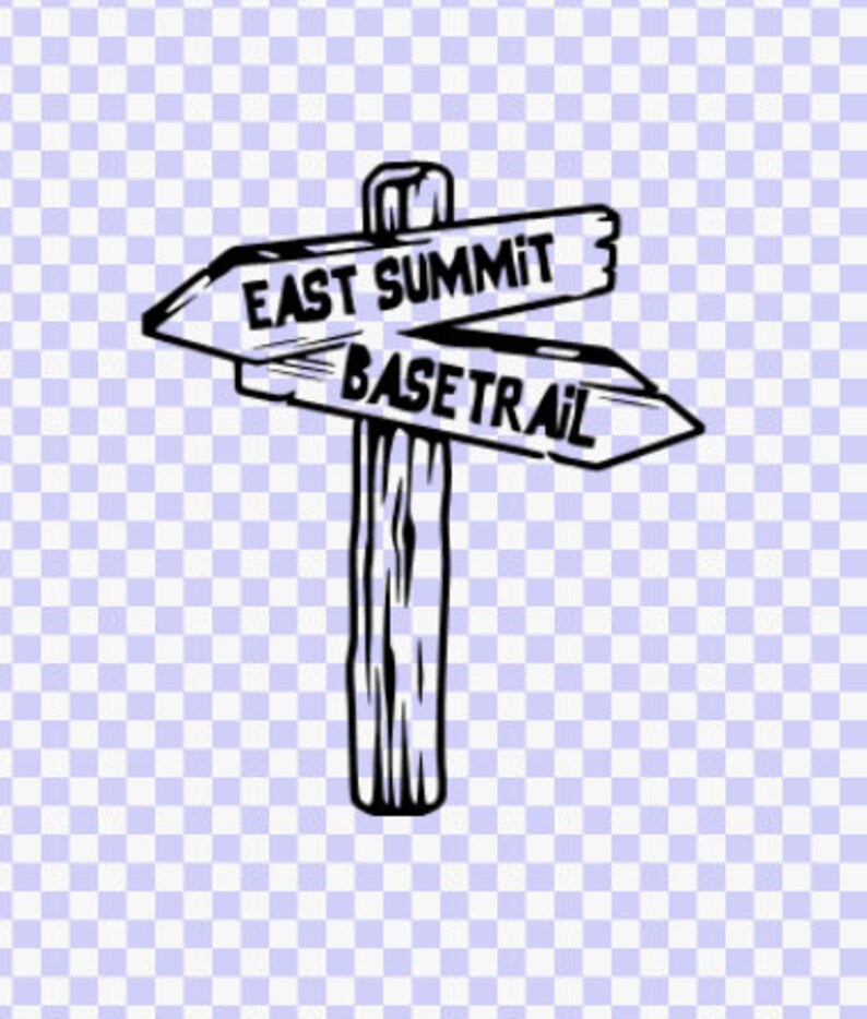 Summit Trail Wooden Sign SVG Instant Digital Download Hiking - Etsy