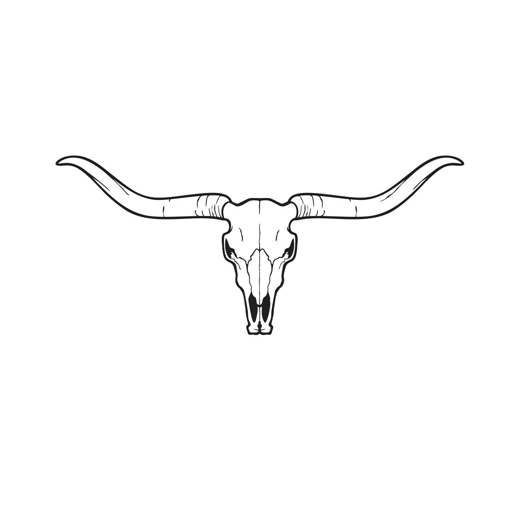 Cow Skull Svg Download, Horn Skull Svg, Horn Skull Png, Desert Cow ...
