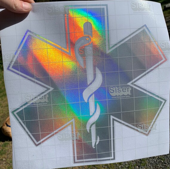 Star of life vinyl sticker holographic decal Laptop Decal | Etsy