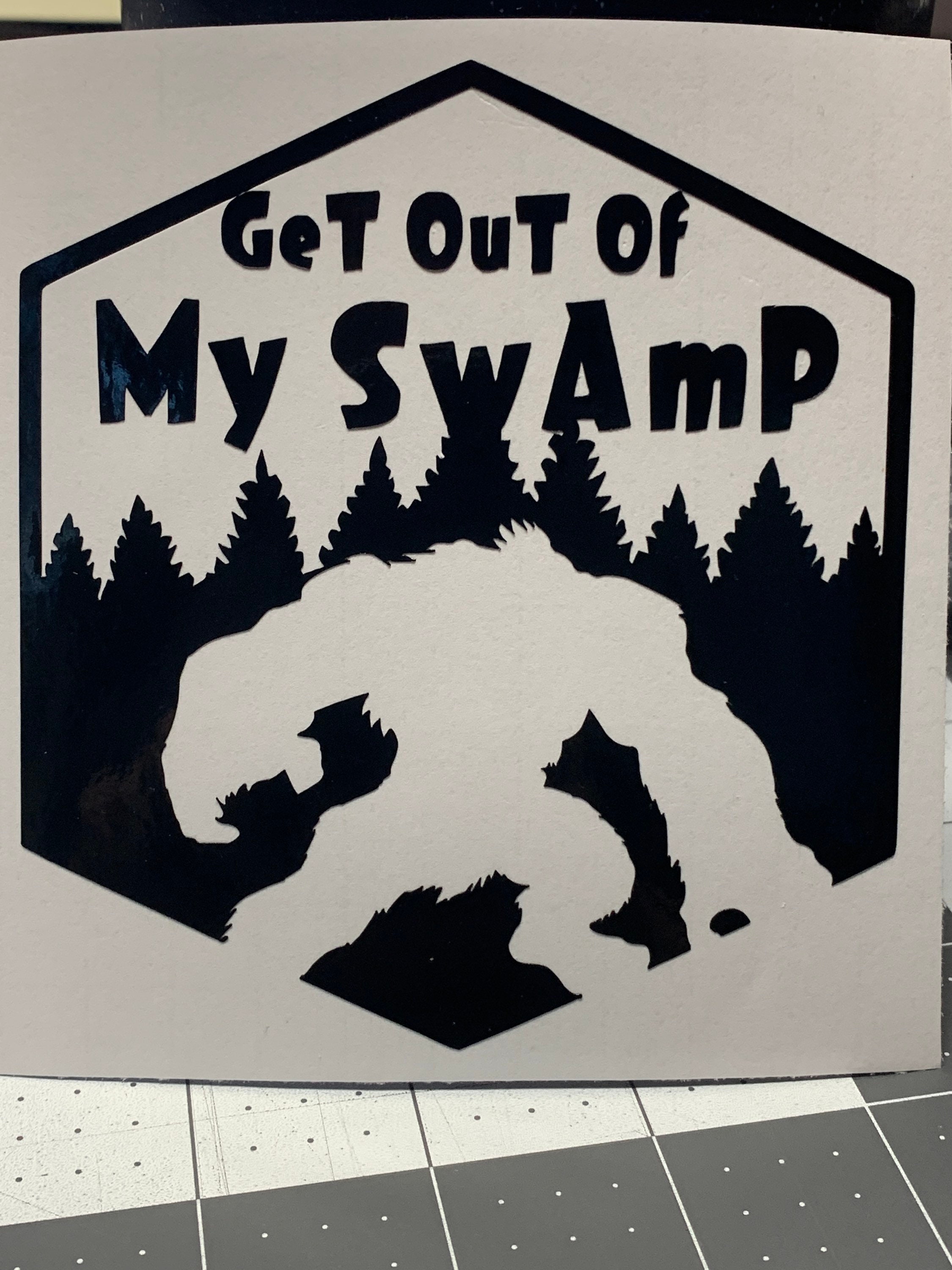 Bigfoot Swamp Yeti Decal Sasquatch, Black Vinyl Decal, YETI , Car ...