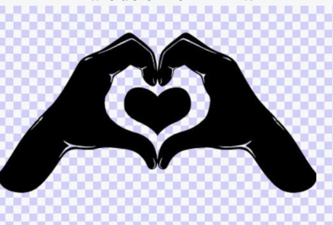 Heart Shape Hands Download Svg Heart Cut file Hearts Clip | Etsy