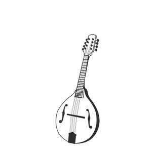 Mandolin Svg Png Instant Digital Download, Banjo Svg Files, Mandolin ...