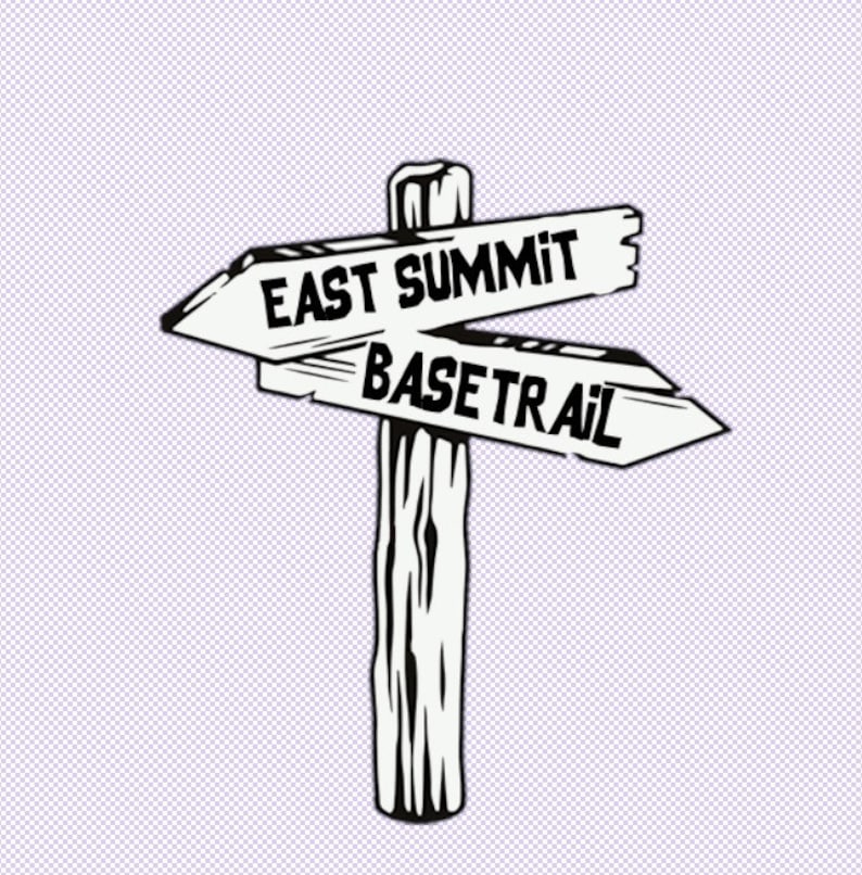 Summit Trail Wooden Sign SVG Instant Digital Download Hiking - Etsy