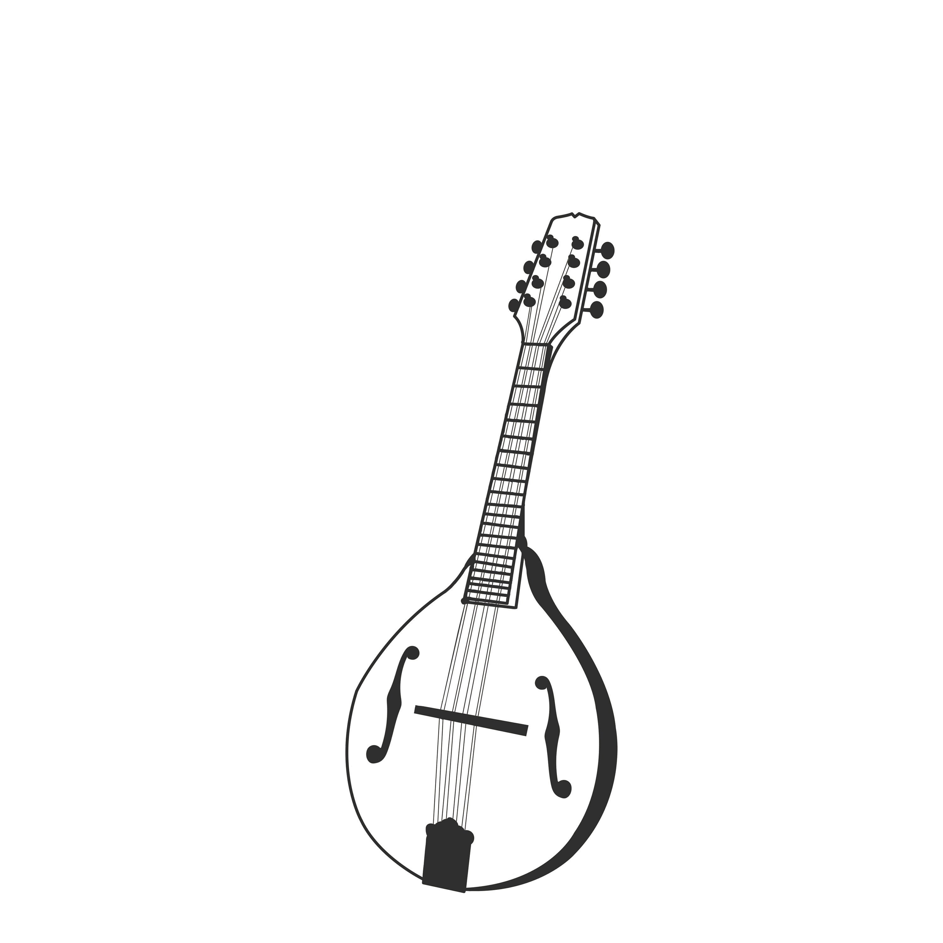 Clipart De Mandoline Tekenfilm Mandoline Musical Instrument Karakter