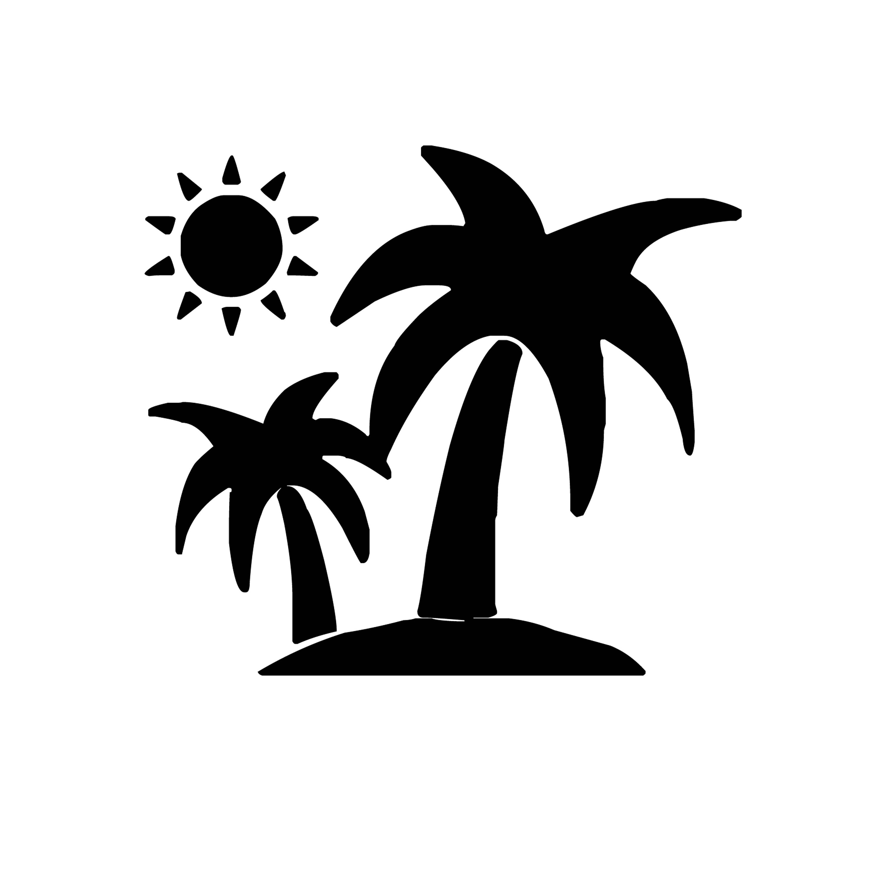 Island Palm Tree SVG Download Sun Island SVG PNG Cut File | Etsy