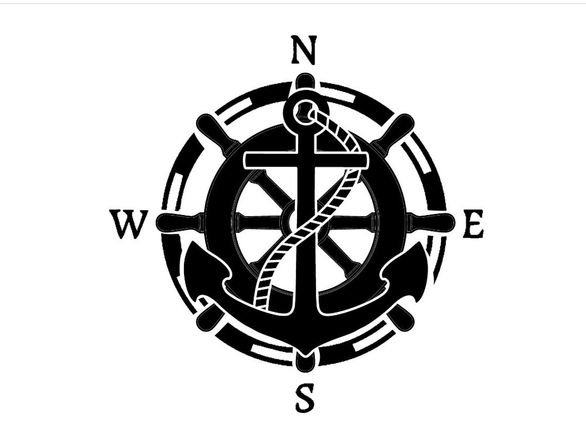 Pirate Ship Wheel Compass PNG SVG, Digital Download, Cut File Pirate ...