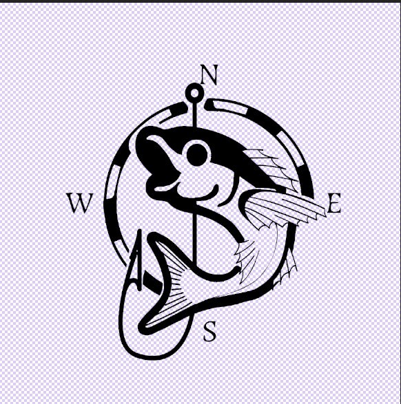 Fishing Compass Digital Download PNG SVG Camping Files for - Etsy