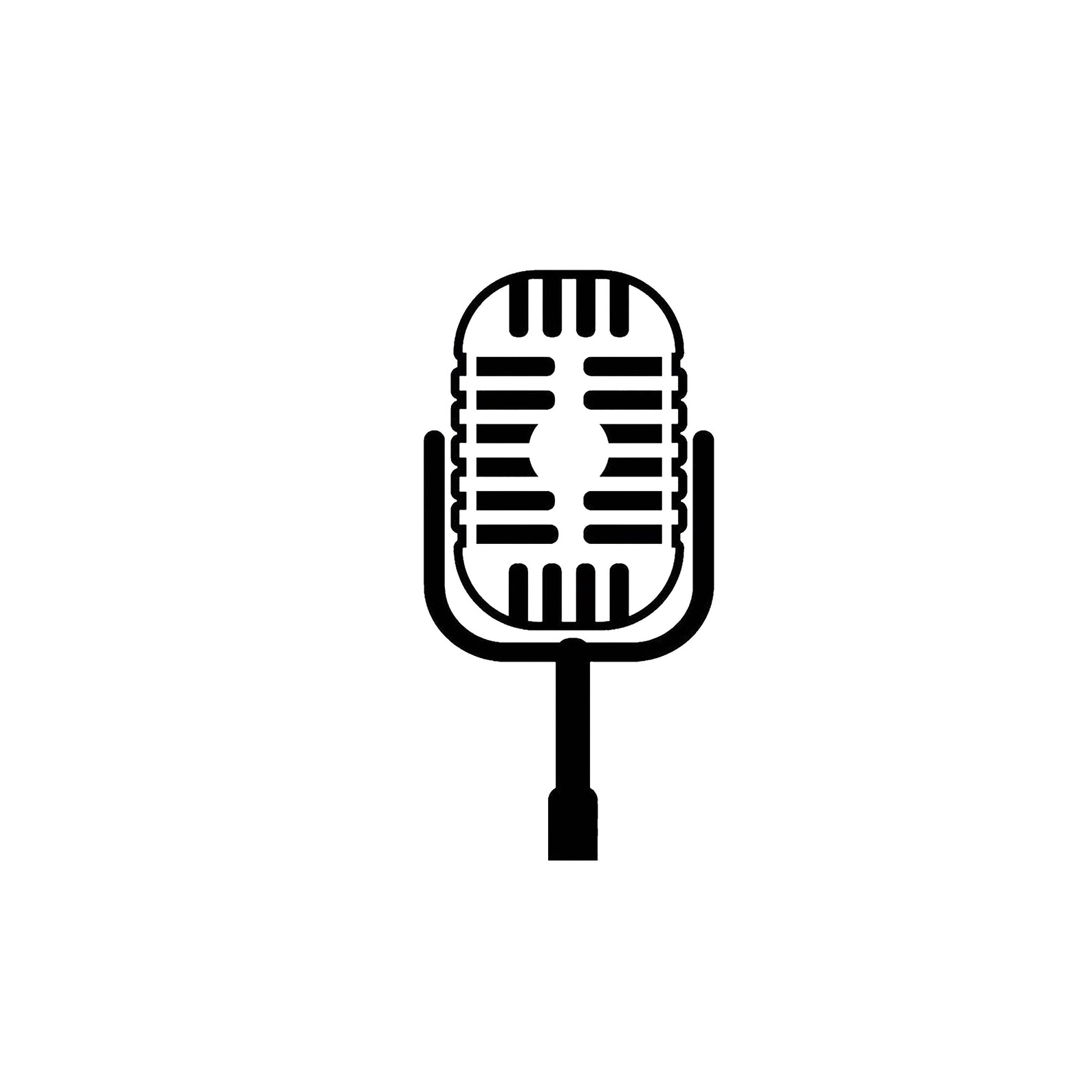 Microphone Download SVG Png Cut File, Retro Microphone Digital Download ...