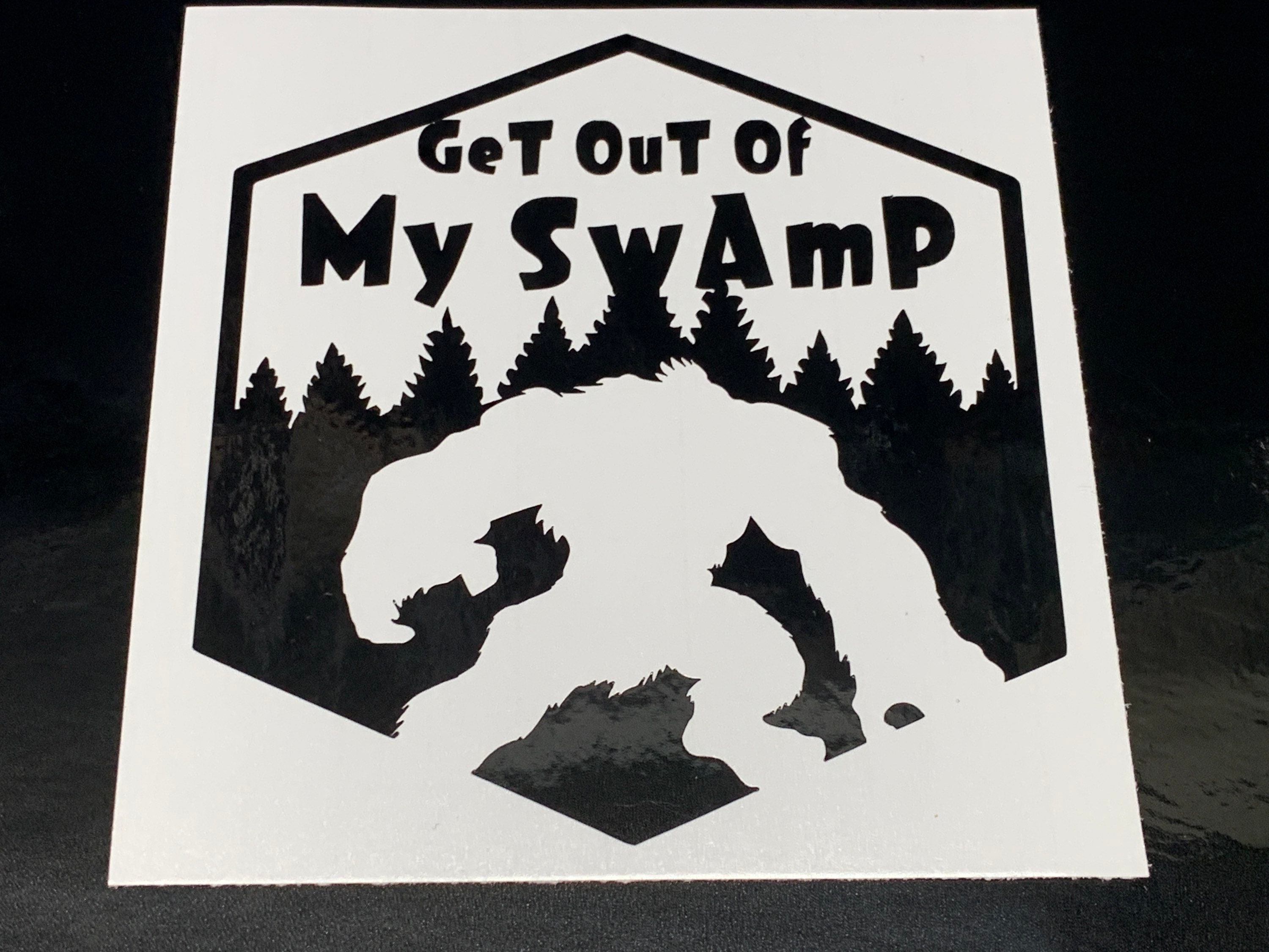 Bigfoot Swamp Yeti Decal Sasquatch Black Vinyl Decal YETI - Etsy