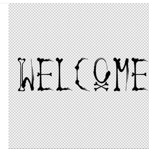 Welcome SVG, Ink and Bones Font, Halloween Font, Tattoo Bones Welcome ...