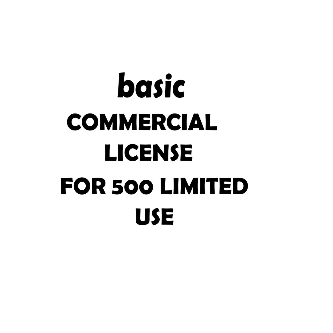 Basic Commercial License 1 Digital Product Design for 500 Uses Instant ...