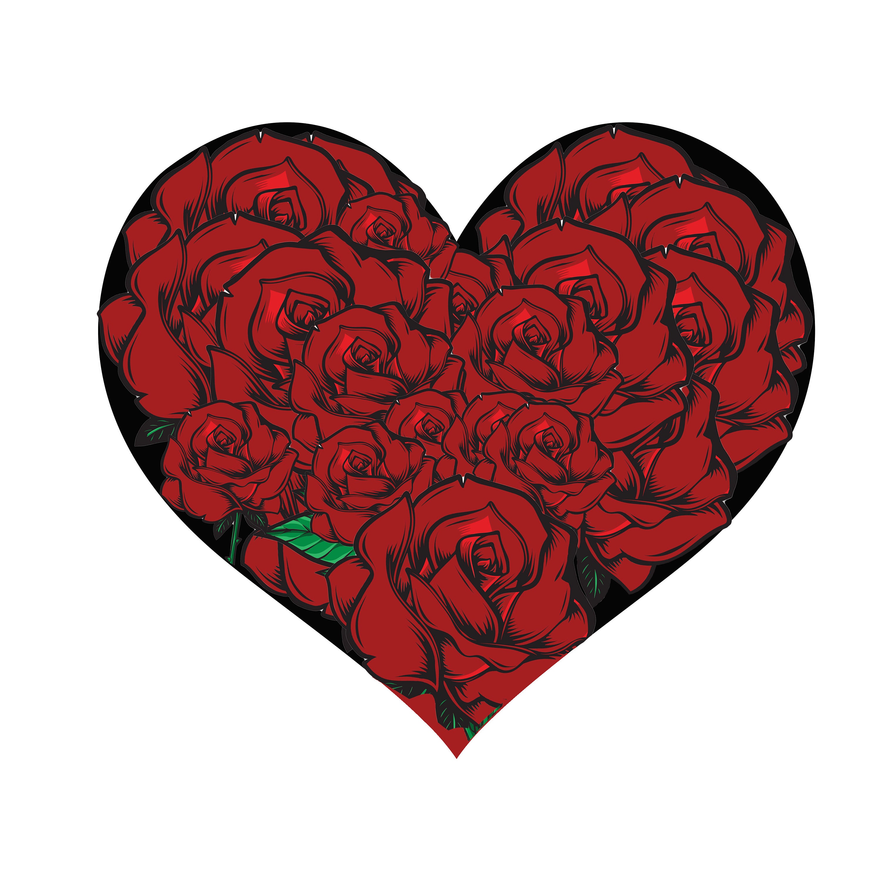 Heart RED Roses Download Vector Cut File, Bmp,png, Jpg Cricut ...