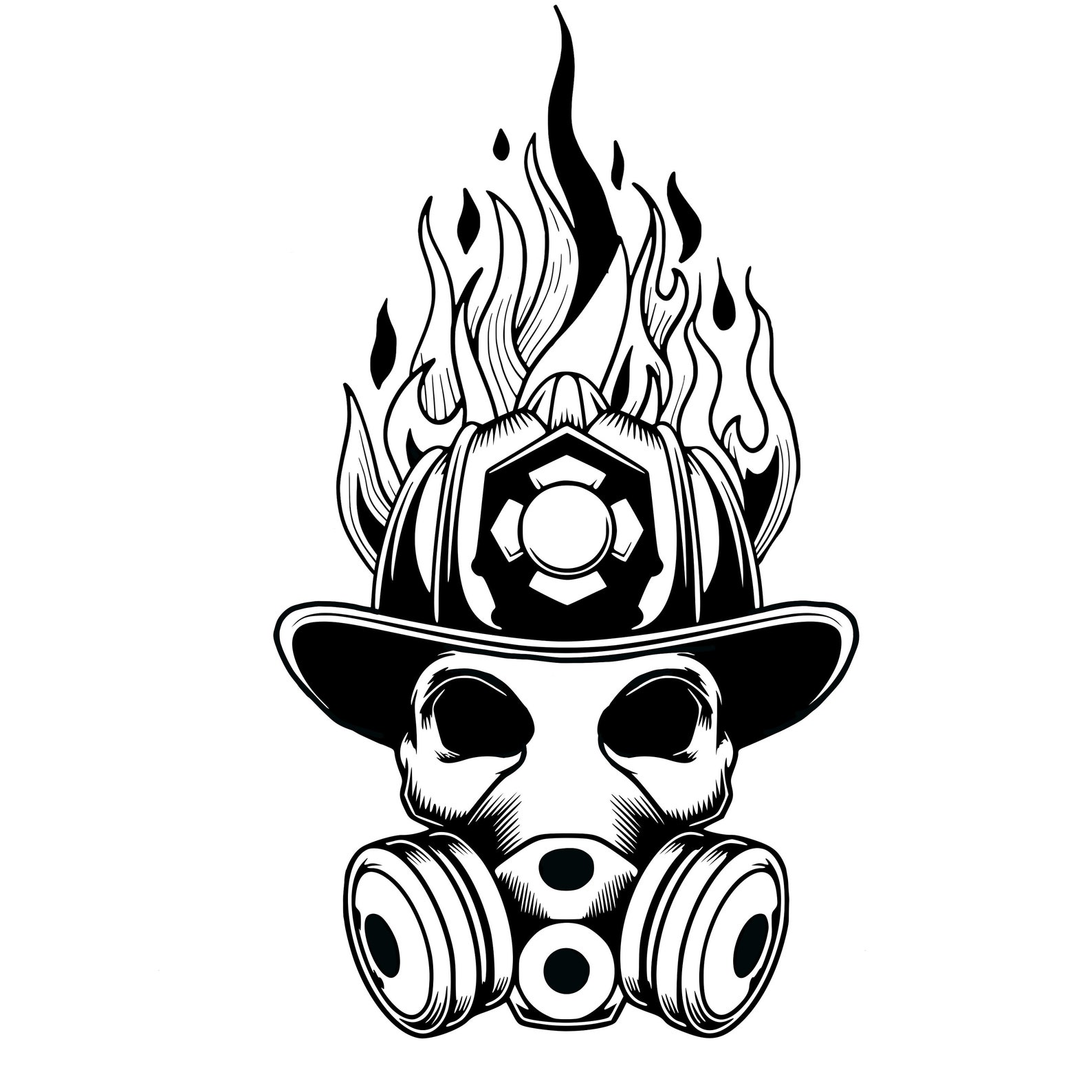 Firefighter Flame Skull Mask SVG Png Jpg Bmp Download Cut - Etsy