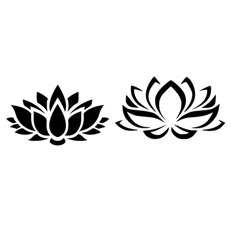 Double Lotus Flower Svg Download Sacred Geometry Lotus Svg Cut | Etsy