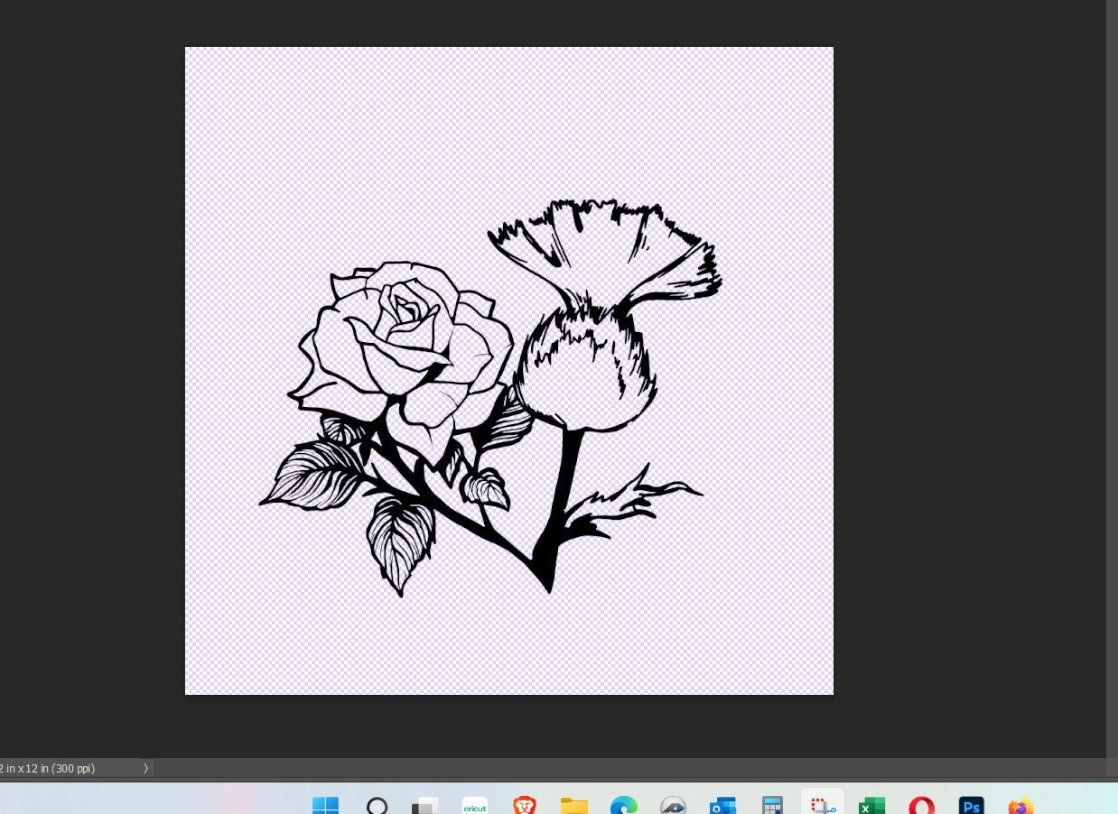 Rose and Scottish Thistle Svg, Png, Jpg Flower Download Cut File, Rose ...