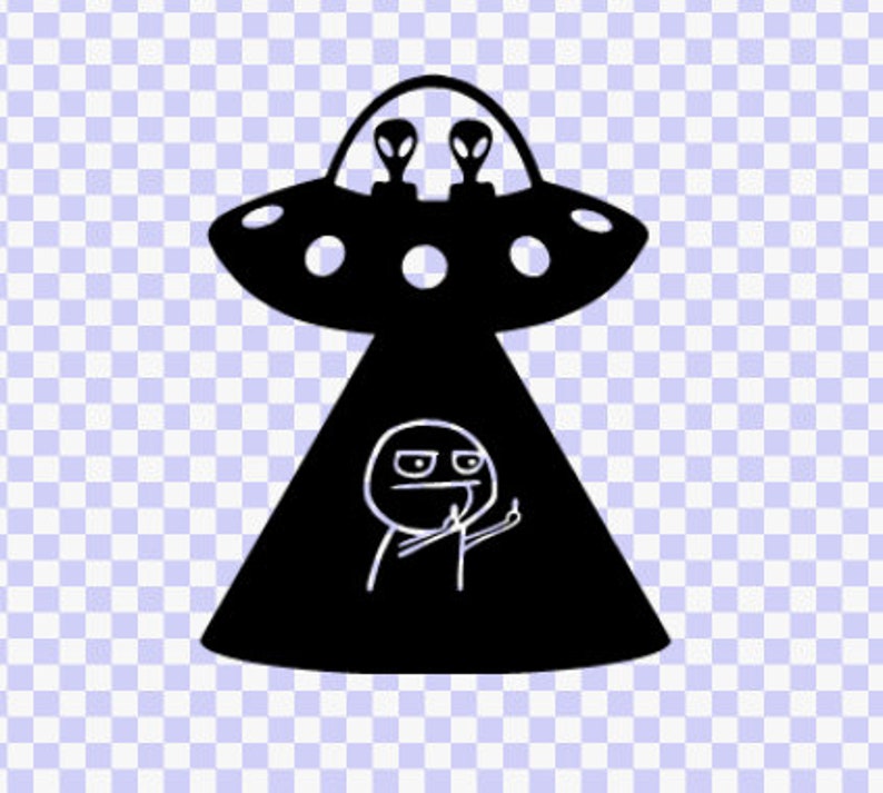 Alien SVG Middle Finger SVG PNG Instant Download Space Ship - Etsy UK