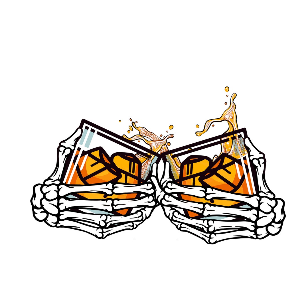 Toasting Cheers Skeleton Hands Svg Instant Digital Download, Cricut Svg ...