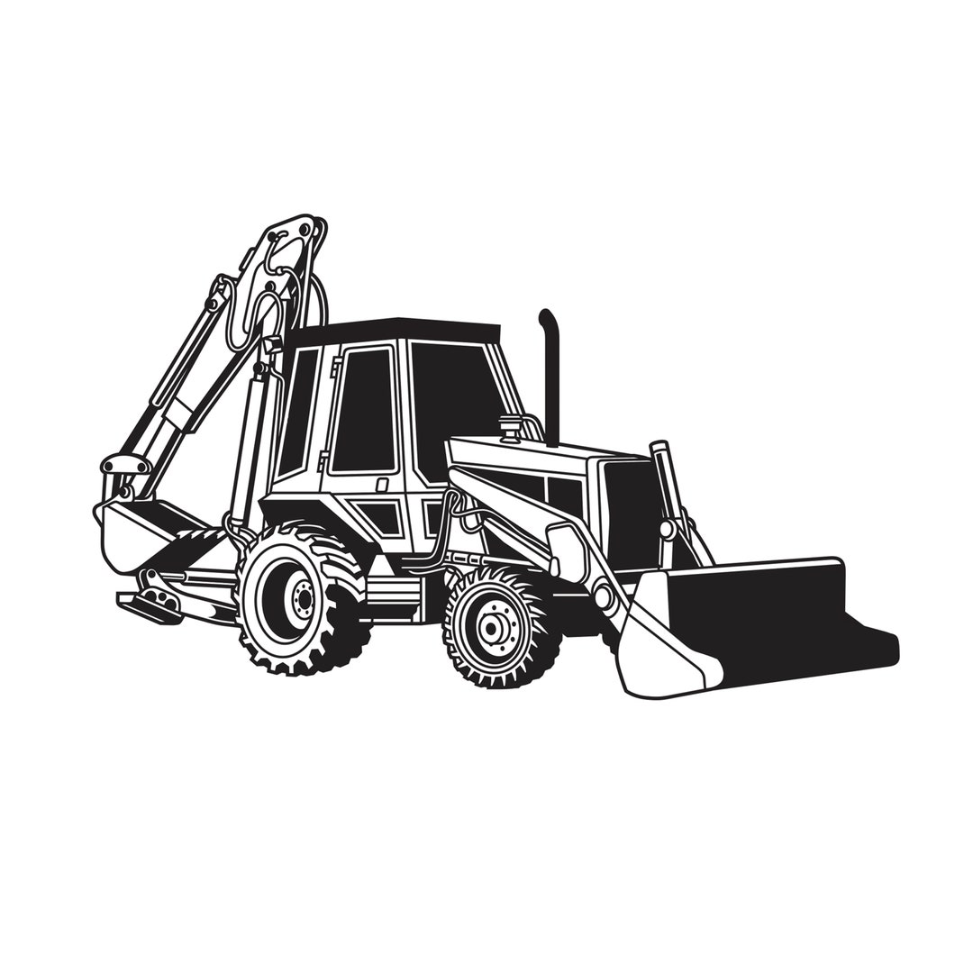 Backhoe Loader Svg Png Digital Download File, Heavy Equipment Svg ...