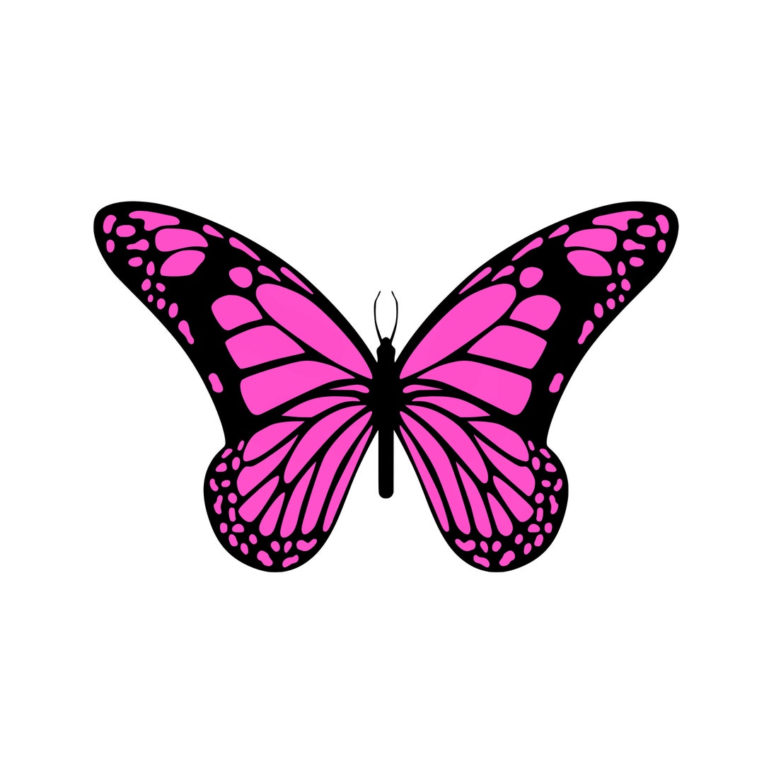 Pink Monarch Butterfly Svg Download Png Colorful Sublimation Download ...
