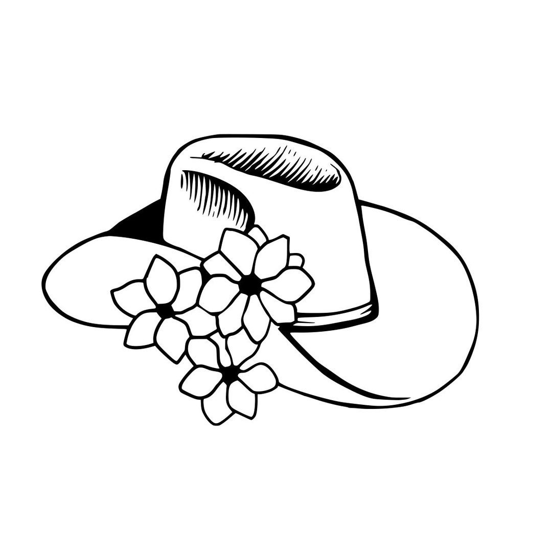 Cowboy Hat SVG File, Cowgirl Cowboy Hat With Flowers SVG File, Cowboy ...