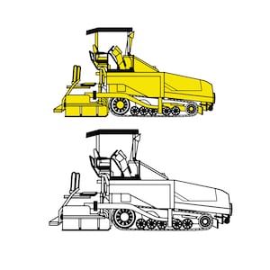 Asphalt Paver Svg Png Digital Download Bundle File, Heavy Equipment Svg ...