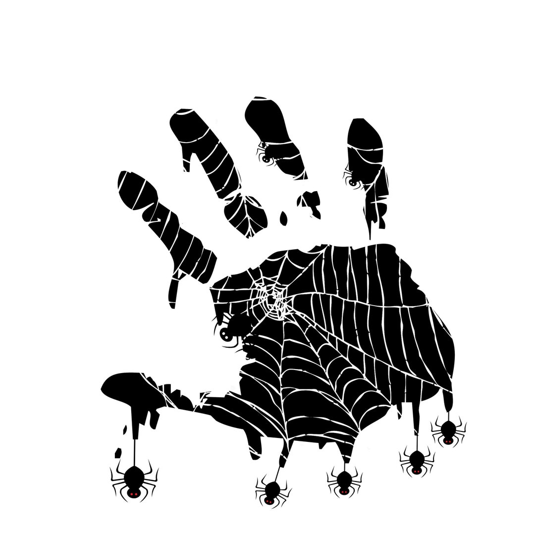 Dripping Blood Spiderweb Hand Digital Download, SVG, PNG, JPG, Spooky ...
