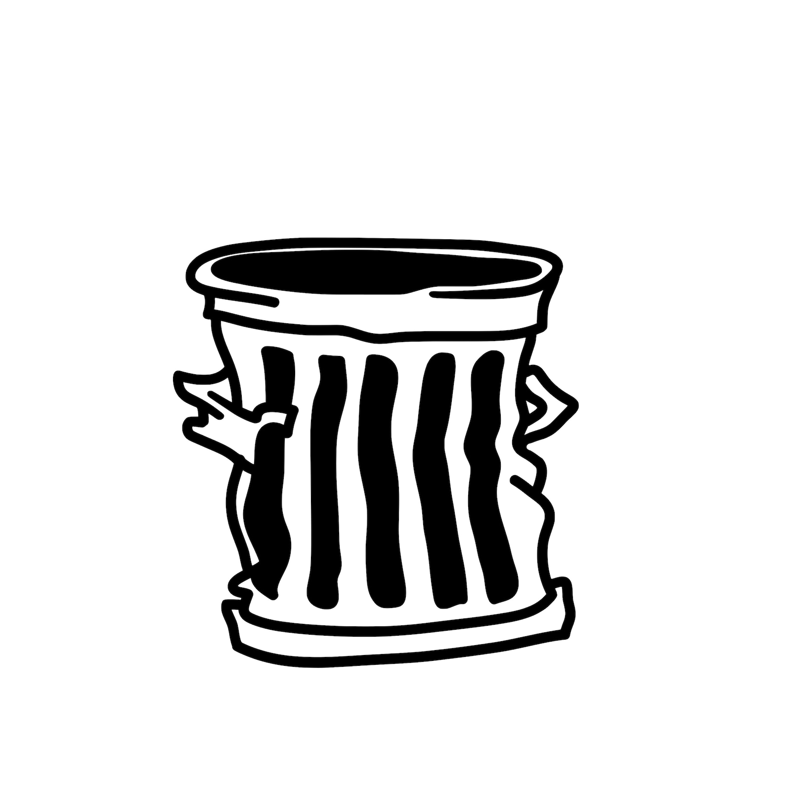 Trash Can SVG Download Files, Garbage Can Waste Bin, Cricut Silhouette ...