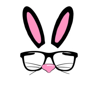 Cute Easter Bunny Glasses Svg Download, Cricut Svg, Clip Art, Png, Svg ...