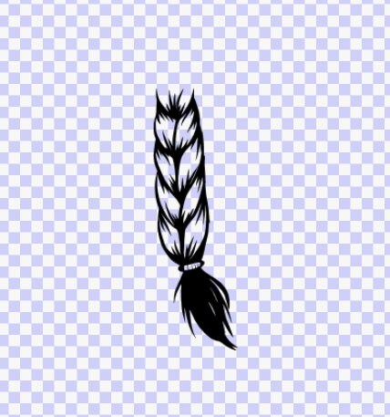 Hair Braided With Tie SVG PNG Download Cut File Svg - Etsy
