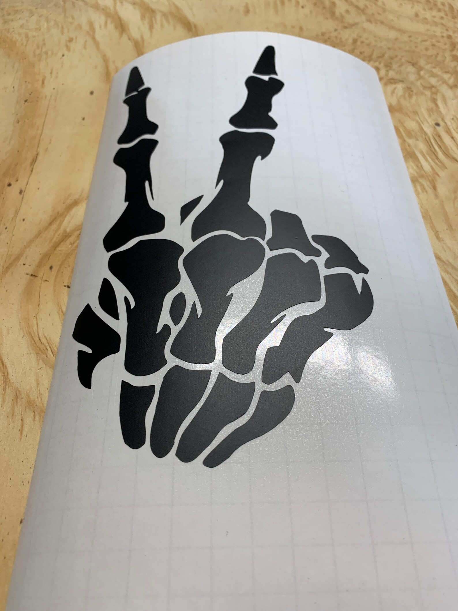 Skeleton Peace Sign Vinyl Decal Sticker Finger Vinyl Decal Black ...
