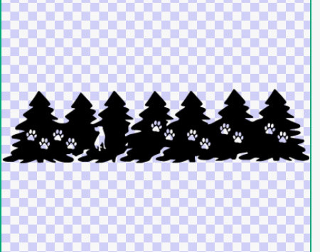 Tree Line SVG, Dog Dog Paws Svg Digital Download, PNG, Files for Cricut ...