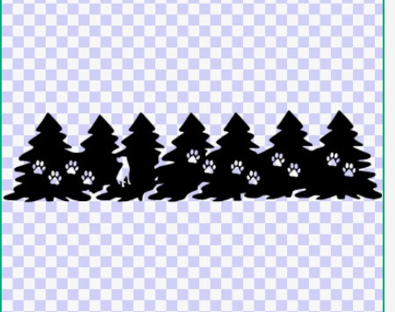 Tree Line SVG Dog Dog Paws Svg Digital Download PNG Files | Etsy