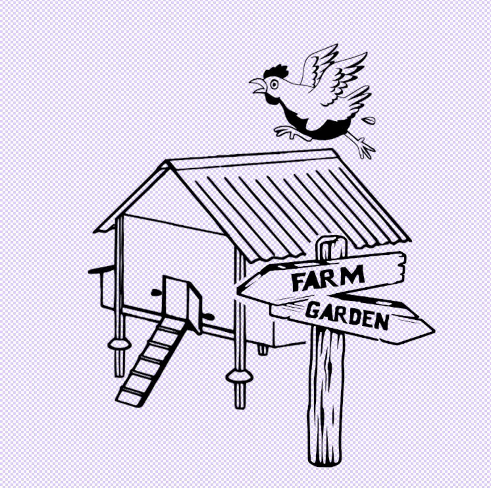 Chicken Coop Farm Sign Svg PNG Instant Digital Download - Etsy