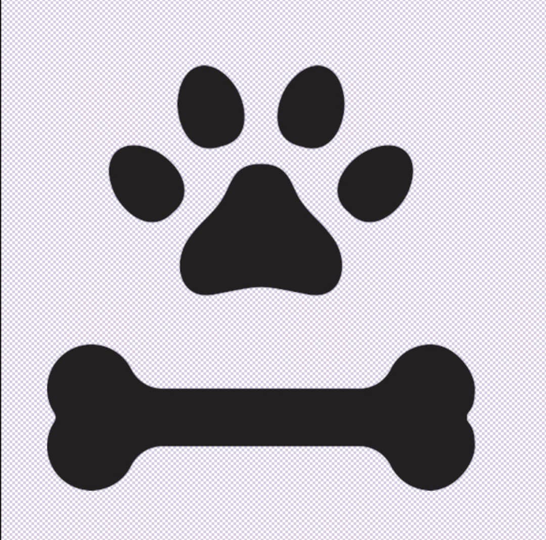 Dog Bone & Paw Instant Download SVG, PNG, Jpg Digital Download Cut File ...