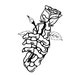 Skeleton Hand Long Stem Rose Svg Download Vector Cut File, Bmp, Png ...
